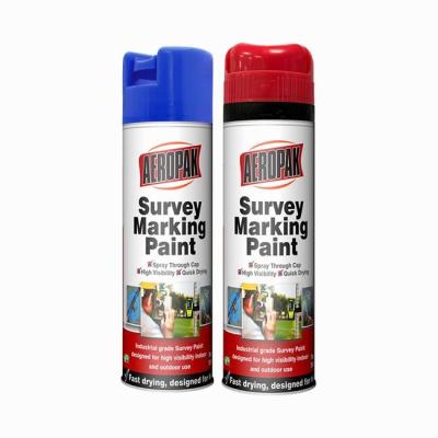 China Aeropak 500ml Survey Marking Spray Paint Metal Can Bean Green Color for sale