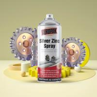 China Aeropak 500ml Aerosol Spray Paint Silver Zinc Fast Drying Coating for sale
