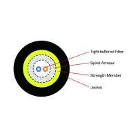 China 2-Core Duplex Single Mode Base Station Fiber Optic Cable 7.0mm OD with SUS204 Armor -40°C to +80°C Operating Range for sale
