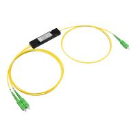 China 1x2 PLC Fiber Splitter with SC APC Connectors | 1260-1650nm Wavelength | 4.0dB Insertion Loss for sale