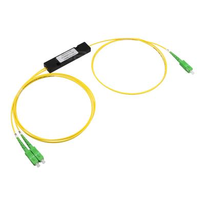 China 1x2 PLC Fiber Splitter with SC APC Connectors | 1260-1650nm Wavelength | 4.0dB Insertion Loss for sale