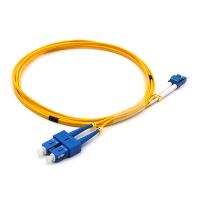 China LC UPC to SC UPC Fiber Optic Patch Cord - Duplex Single Mode OS2 2.0mm Cable with 10km/40km Transmission for sale