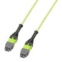 China MPO Trunk Cable Assembly 24 Fibers OM5 OFNP Lime Jacket - 400m 10G Distance, 150m 100G for sale