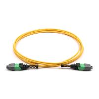 China OS2 Yellow Jacket 12-Fiber MPO Trunk Cable with APC Connectors for Data Centers - 0.35dB Max IL, -40°C to +85°C Operating Range for sale