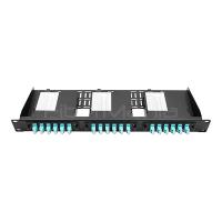 China 1U 19 Inch MPO Blank Patch Panel with OM3 MTP to LC Cassette - 400m 10G Distance, -20 to +85°C Operating Range for sale