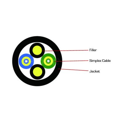 China Customized 2-Core Single Mode Base Station Fiber Optic Cable with 7.0mm OD and -40°C to +80°C Operating Temperature for sale