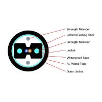 China FTTH Armored Bow-Type Drop Cable 2-4 Core with 7.0-8.0mm OD and -40°C to +80°C Temperature Range for sale