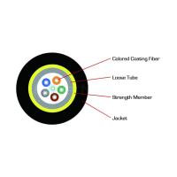 China Customized Loose Tube Fiber Optic Drop Cable 6 Core with 7.0-8.0mm OD and -40°C to +80°C Operating Temperature for sale