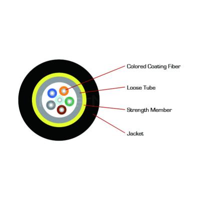 China Customized Loose Tube Fiber Optic Drop Cable 6 Core with 7.0-8.0mm OD and -40°C to +80°C Operating Temperature for sale