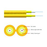 China Indoor Duplex Zipcord Fiber Optic Cable OS2 Single Mode 2.0mm PVC Yellow - 2-4 Fiber Count, -40°C to +80°C Operating Range for sale