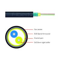 China GJYWFJH Single Mode Armored Fiber Optic Cable 2-144 Fibers for Indoor/Outdoor Use with -40°C to +80°C Temperature Range for sale