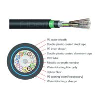 China GYTA53 Double Sheathed Double Armored Outdoor Fiber Optic Cable 2-144 Core G652D Single Mode -40°C to +80°C for sale