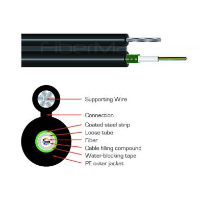 China GYXTC8S Figure 8 Central Loose Tube Outdoor Fiber Optic Cable 2-4 Cores LSZH for sale