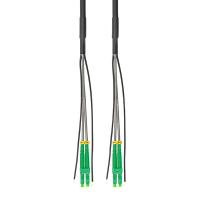 China FTTA CPRI Outdoor Fiber Patch Cord LC APC-LC APC 2 Cores OS2 LSZH 4.8mm Black Jacket for sale