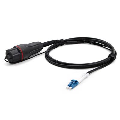 China FTTA FullAXS to LC UPC Patch Cord 2 Cores 9/125 OS2 TPU Jacket 4.8mm with 200/400N Tensile Strength for sale