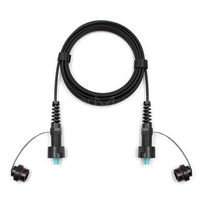 China Black Outdoor IP67 Waterproof LC UPC Duplex Fiber Connector 50/125 OM3 for FTTA LTE Applications for sale