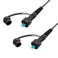 China Black Outdoor IP67 Waterproof LC UPC Duplex Fiber Connector 50/125 OM3 for FTTA LTE Applications for sale