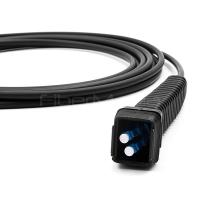 China NSN Boot LC UPC to LC UPC Duplex Fiber Patch Cord 9/125 OS2 LSZH 2.0mm for sale