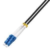 China ODC Socket to LC UPC 2-Core Fiber Cable 4.8mm G657A1 OS2 Single-Mode Outdoor TPU Jacket for sale