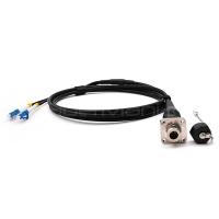 China ODC Socket to LC UPC 2-Core Fiber Cable 4.8mm G657A1 OS2 Single-Mode Outdoor TPU Jacket for sale