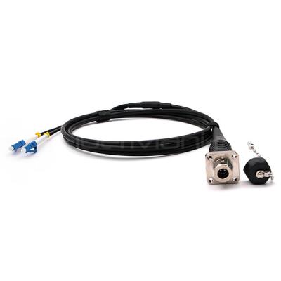 China ODC Socket to LC UPC 2-Core Fiber Cable 4.8mm G657A1 OS2 Single-Mode Outdoor TPU Jacket for sale