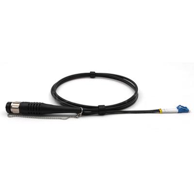 China Waterproof 4.8mm ODC to LC UPC Fiber Patch Cord 2 Cores OS2 G657A1 IP67 Rated for sale