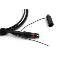 China OptiTap SC APC to SC APC Toneable Drop Cable 9/125 G.657.A1 with 5.0mm Diameter and IP67 Rating for sale