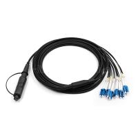 China FTTA OptiTap MPO to LC UPC 12 Core Outdoor Waterproof Cable 9/125 G.657.A1 LSZH for sale