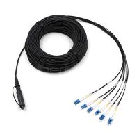 China FTTA OptiTap MPO to LC UPC 12 Core Outdoor Waterproof Cable 9/125 G.657.A1 LSZH for sale