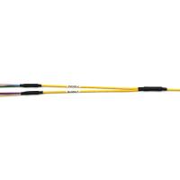 China LC APC 24-Core OFNR W/2 Tight Buffer Fiber Optic Pigtail Single Mode OS2 9/125μm Yellow Jacket for sale