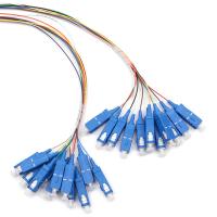 China SC UPC 24-Core Fiber Optic Pigtail with 2 Bundles Breakout Cable OS2 Single Mode Yellow Jacket -20℃ to +70℃ Operating Temperature for sale