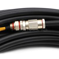 China SC APC 8-Core Fiber Optic Pigtail Patch Cord Single Mode OS2 PE Black Jacket - 1310/1550 nm for sale