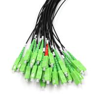 China 1x32 PLC Fiber Splitter LGX Module with 2.0mm OFNR Black Jacket and SC APC Connectors for FTTH Networks for sale