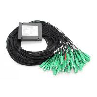 China Black 1X64 PLC Splitter with ABS Module, 2.0mm LSZH Fiber, SC APC Connectors, -40°C to 85°C Operating Range for sale