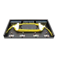 China 1U 19-Inch Fixed Fiber Optic Patch Panel with 24 LC Duplex Single Mode Adapters - 1.0mm Steel Construction for sale