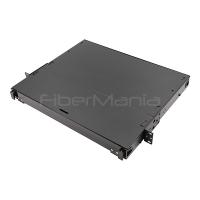 China 1U 19-inch Rack Mount Fiber Optic Patch Panel with 3 LGX Adapter Panels - 12-144 Fiber Core Capacity for sale