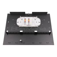 China 1U 19-inch Rack Mount Fiber Optic Patch Panel with 3 LGX Adapter Panels - 12-144 Fiber Core Capacity for sale
