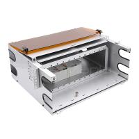 China 4U 19-inch Fiber Optic Patch Panel with 12 SC Single Mode Cassette Modules - LGX Compatible Rack Mount for sale