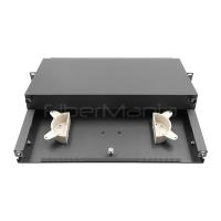 China 1U 19-Inch Fiber Optic Patch Panel with 3 LGX Adapter Panels and 2 Spool - Rack Mount 12-144 Core Capacity for sale