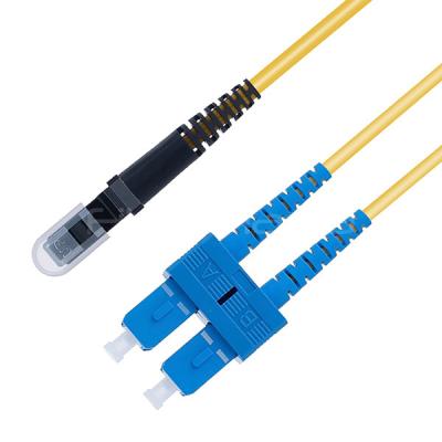 China MTRJ PC to SC UPC Fiber Optic Patch Cable Duplex Single Mode OS2 3.0mm Yellow - 0.36dB/km Attenuation at 1310nm for sale