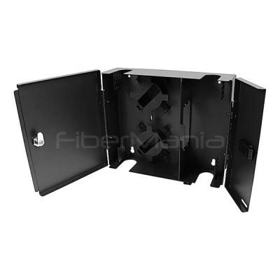 China LGX Compatible Wall Mount Fiber Enclosure 1U/2U/4U with Double Doors for 12-144 Core Fiber Capacity for sale