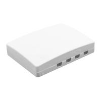 China 4-Port SC Simplex Fiber Optic Termination Box 150x110x30mm Wall Mount Indoor Use ABS+PC for sale
