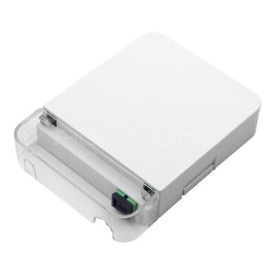 China IP65 1-Port SC APC Fiber Optic Termination Box 116x86x23mm Single Mode Plastic Housing for Indoor FTTX Networks for sale