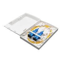 China 2 Port Fiber Termination Box Wall Mounted 116x86x23mm for Indoor/Outdoor FTTX Networks for sale