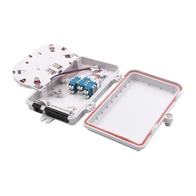 China 12 Core Fiber Optic Termination Box with 6xLC Duplex Adapter 210x140x40mm for FTTH Networks for sale
