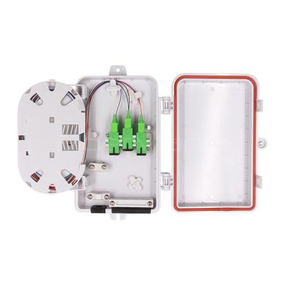 China 6 Port Fiber Termination Box 210x140x40mm with SC Adapters for CATV and FTTH Networks for sale