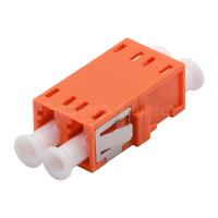 China LC to LC OM2 Duplex Multimode Fiber Adapter Orange Housing -40°C to +75°C Operating Temperature 500 Mating Cycles for sale