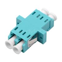 China OM3 Multimode LC to LC Fiber Optic Adapter Aqua Coupler -40°C to +75°C Operating Temperature 500 Mating Cycles for sale
