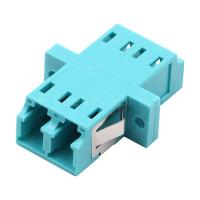 China OM3 Multimode LC to LC Fiber Optic Adapter Aqua Coupler -40°C to +75°C Operating Temperature 500 Mating Cycles for sale