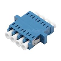 China LC UPC to LC UPC Single Mode Quad Fiber Optic Adapter - Blue Color, -40°C to +75°C Operating Temperature, 500 Mating Cycles for sale